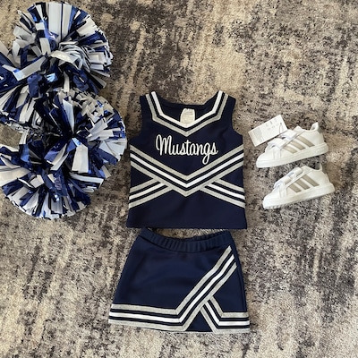 Navy Cheer Uniform Customized Cheerleading Uniform Girls - Etsy