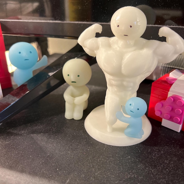 Buff Strong Smiski GLOW in the DARK Figurine | 3D Printed Funny Gifts ...