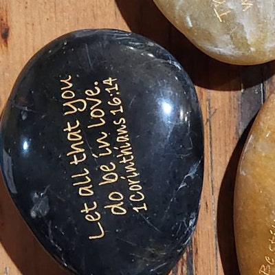 Engraved River Rocks CUSTOM Scripture Verses You Choose - Etsy