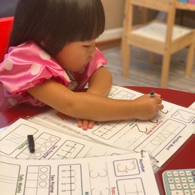 Number Tracing Printable Worksheet. Preschool, Pre-k, Kindergarten ...