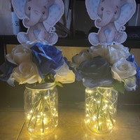 Elephant Baby Shower Centerpiece Elephant Party Decor Elephant Cupcake ...