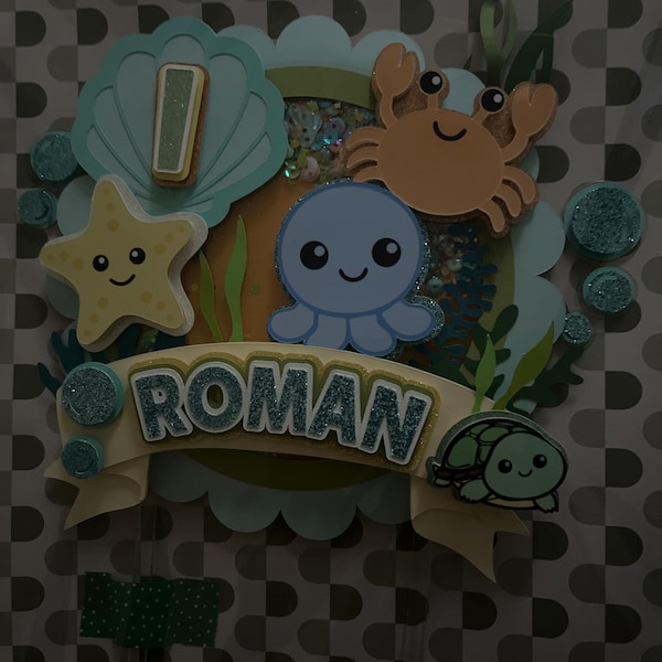 Under the Sea Shaker Cake Topper, Ocean Theme Cake Topper, Ocean ...