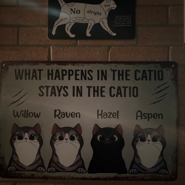 What Happens in the Catio Stays in the Catio Funny Cat Sign ...