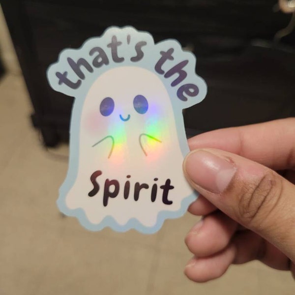 That’s the Spirit Ghost Sticker Funny Quote Stickers | Laptop Sticker ...
