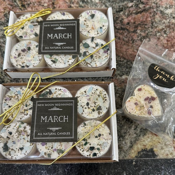March Candle - Handmade Birthstone & Birth Month Candle - March ...
