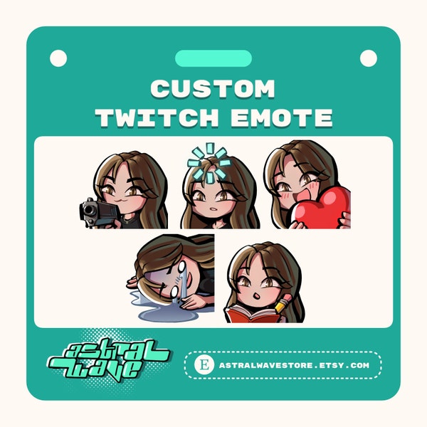Custom Emotes for Streaming Cute Chibi Emotes Custom Emotes Twitch ...