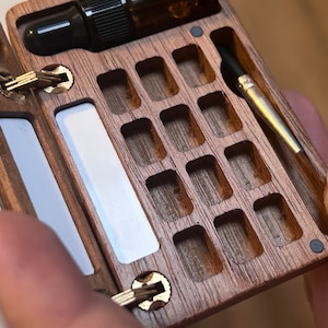 Wood Briefcase for Writers. Handmade With Walnut and Leather. Carry ...