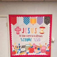 Back to School Bulletin Board Kit. Jesus is the Core to a Great School ...