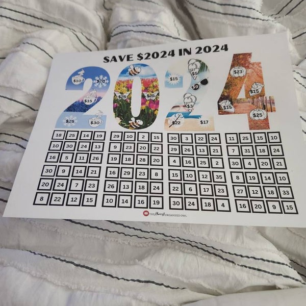 Save 2024 in 2024 Savings Challenge | Printable PDF | DIGITAL DOWNLOAD ...