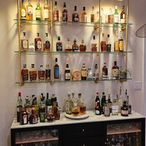 Ceiling-mounted French Bistro Shelves for Bar or Kitchen custom - Etsy