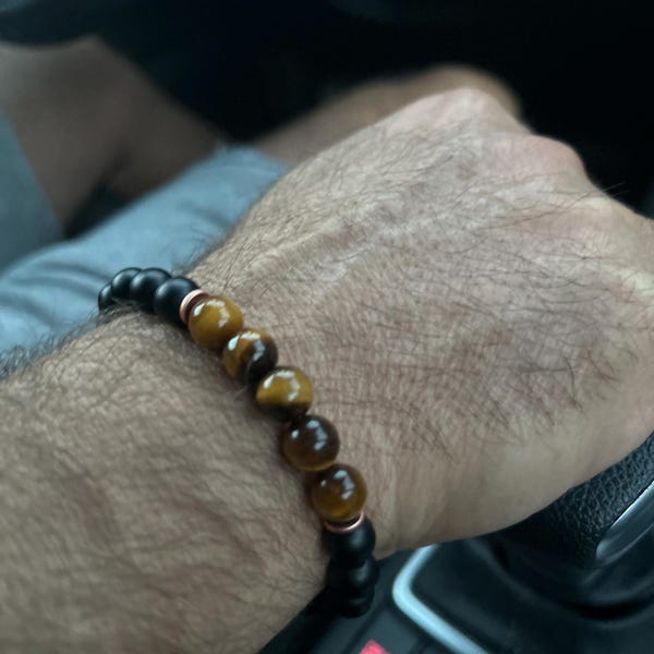 Healing Crystal Mens Bracelet Birthday Gift for Him Bracelet for Men ...