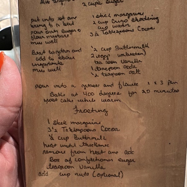 Recipe Cards, Handwritten Engraved Recipe, Custom Fridge Magnet ...