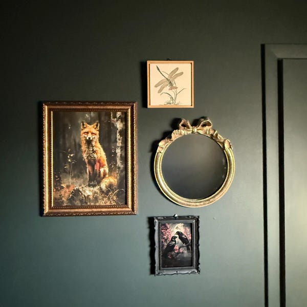 Vintage Fox Print, Fox Wall Art, Dark Cottagecore Decor, Woodland ...