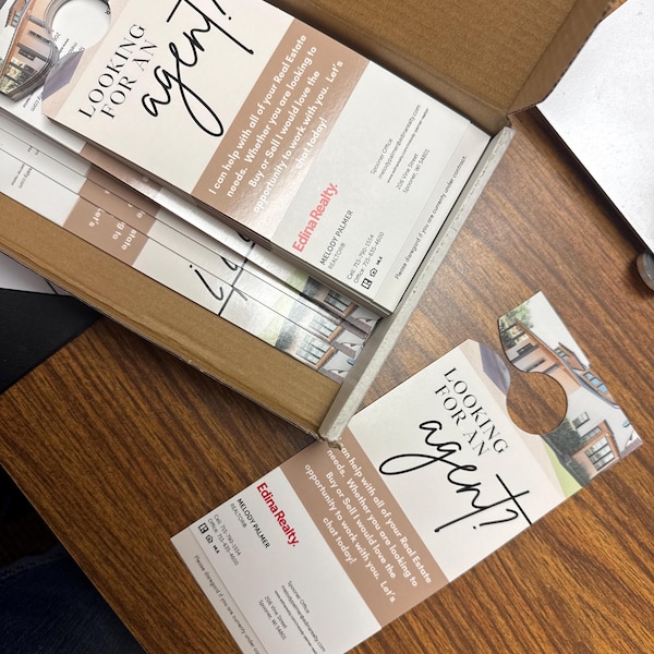 Real Estate Door Hangers | Set of 20 | Looking for an Agent Door ...