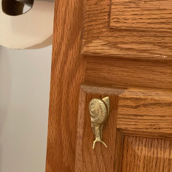 Snails Brass Knobs and Pulls/drawer Knobs/custom Engraved Cabinet Pulls/wardrobe Pulls/offices ...