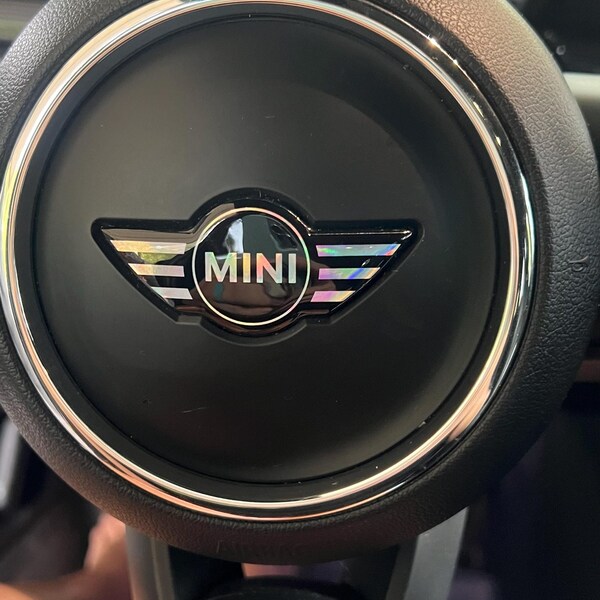Custom Steering Wheel Gel Overlay Emblem Badge Sticker - Fits All MINI ...