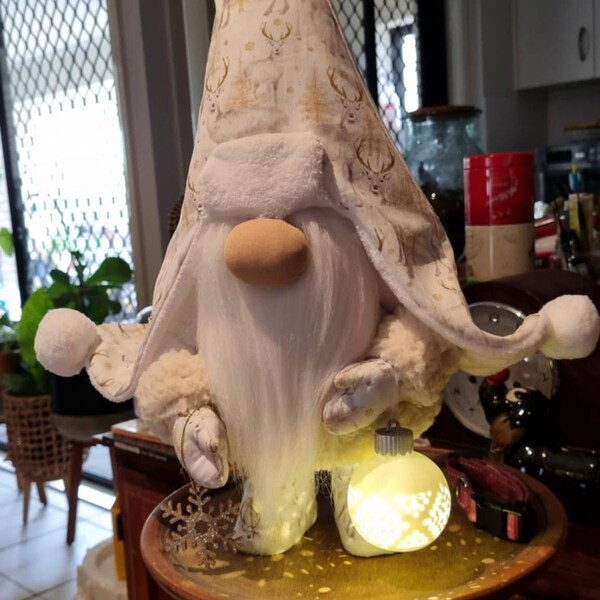 Pattern Pdf Scandinavian Gnome Lord of Snowflakes, Winter Decor ...