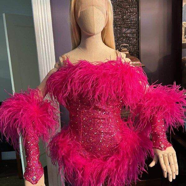 Red Becca - Sequin Dance Leo & Drag Costume, 2 Piece - Etsy