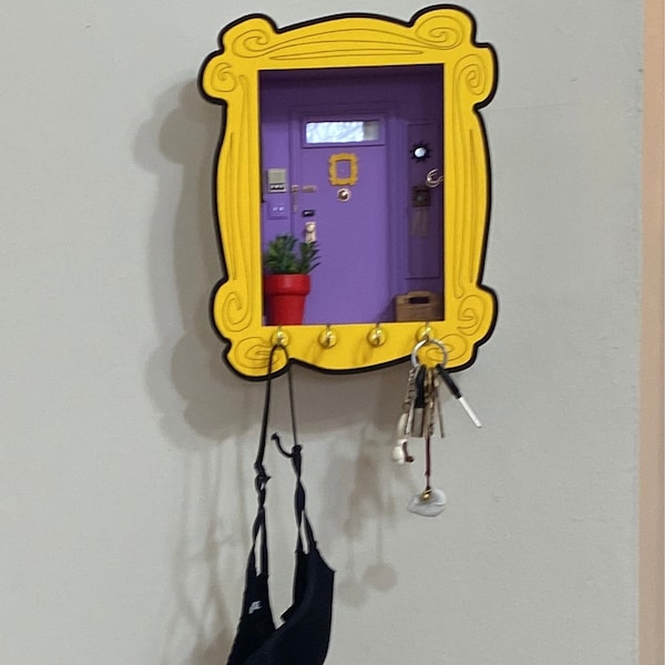 Friends Door Monica's Door Purple Door Blue Frame Shadow Box Key Holder ...