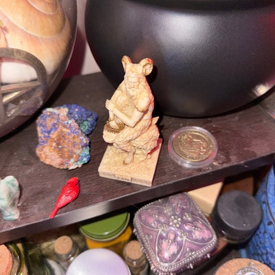 Vintage Anubis Mini Sarcophagus Box Ancient Egyptian God Anubis ...