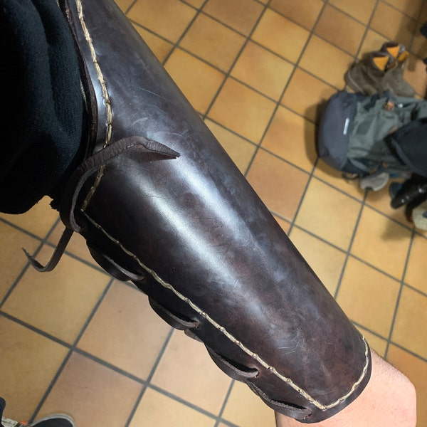 Leather Viking Combat Vambrace for FULL CONTACT FIGHT, Strengthened ...