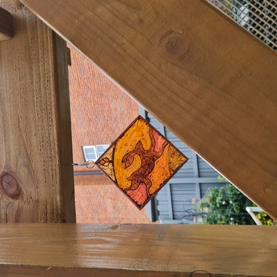 FOX GLASS SUNCATCHER. 5 X 5. Stained Glas Fox. Fox Gift. Handmade in ...