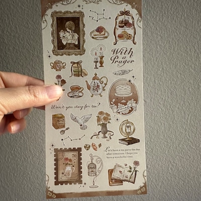 Girls Illustration Sticker Pack, Flower Girl Stickers Series C, Floral ...