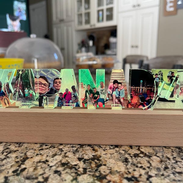 Personalized Family Name Photo Collage Night Light, Family Photo Gift ...