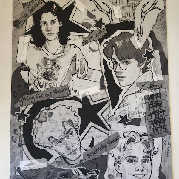 Regulus Black HP Marauders Broken Mirror Matte Poster Print - Etsy