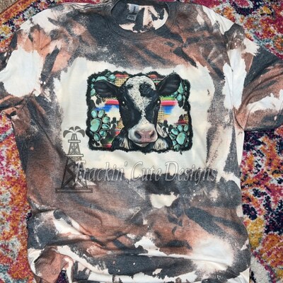 Serape Cowhide Gemstone Background Baby Calf PNG Sublimation Design ...