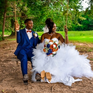 Deep Red, Blush Pink, & White Artificial Bridal Bouquet Real Touch ...