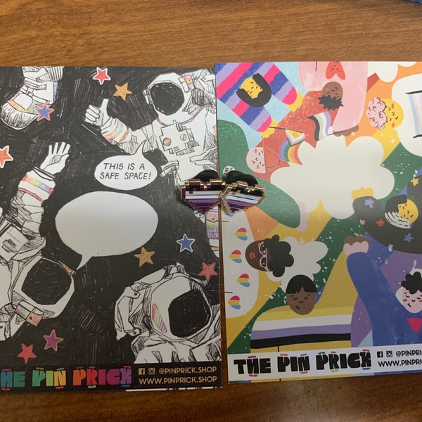 Asexual Pixel Pride Heart Pins — Subtle Flag Badge Love Gift Button ...