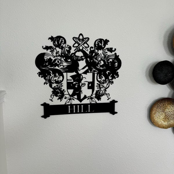 Custom Metal Family Crest Sign / Family Crest / Metal Family Crest ...