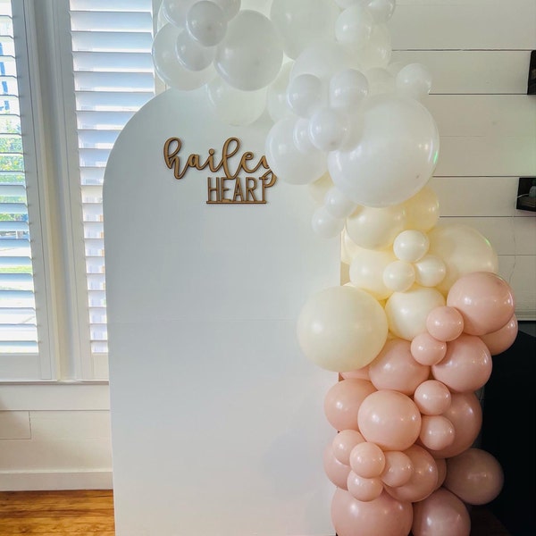 Large Custom First and Last Name Sign, Personalized Backdrop Name ...