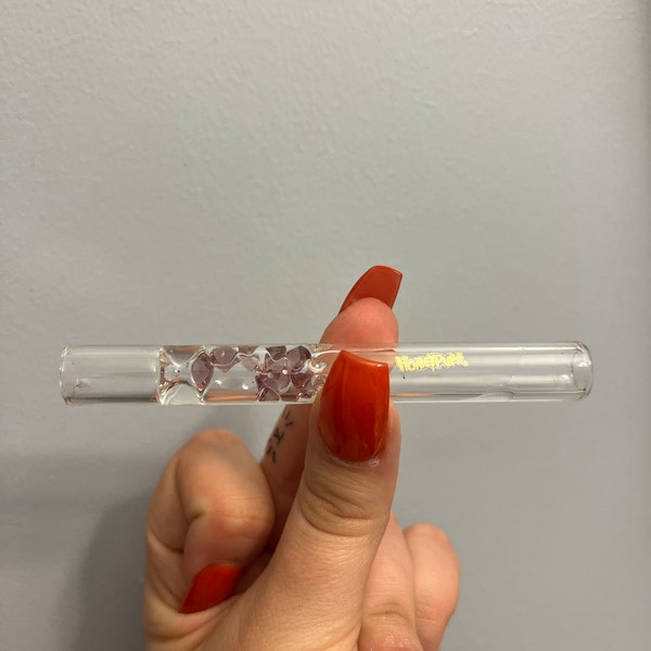 One Hitter Glass Pipe, Unique With Diamond One Hitter Pipes - Etsy