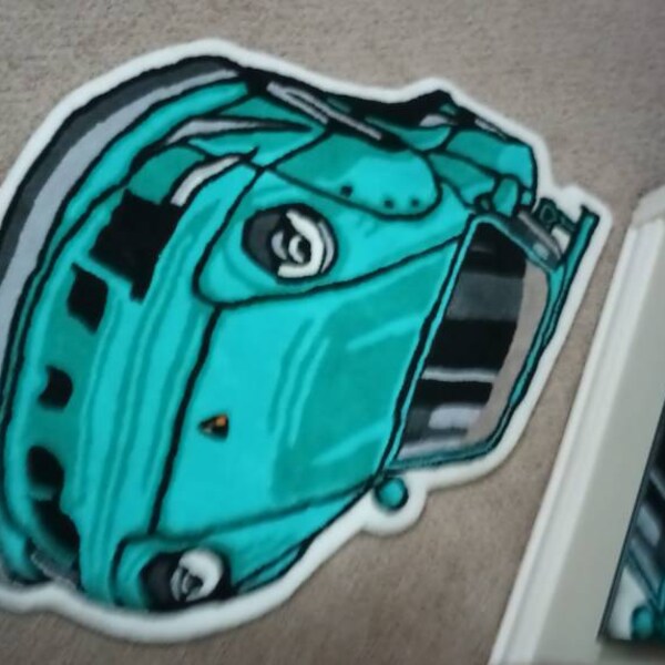 Vintage Car Tufted Rug, Car Rug, Porsche Art Tufted Carpet, Aesthetic ...