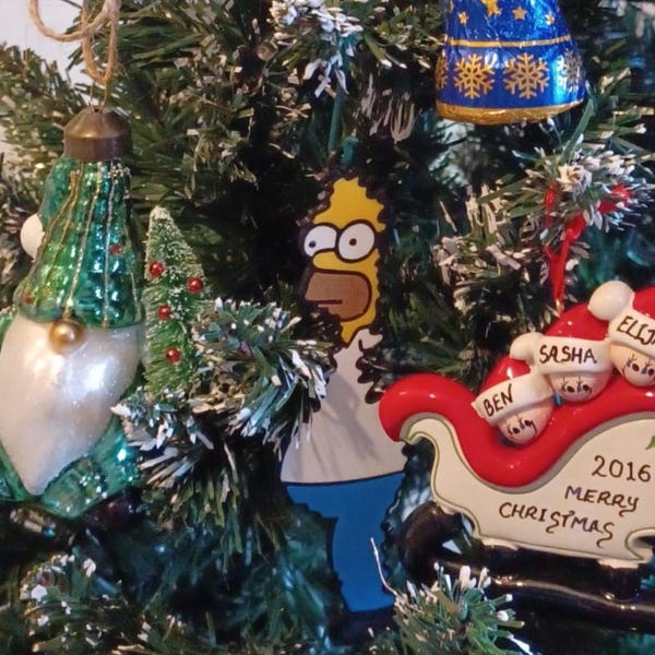 Homer Simpson Hanging Christmas Tree Decoration - the Simpsons Bush ...