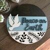 Peace on Earth Dove Sign, DIGITAL Download, Winter Round Door Hanger ...
