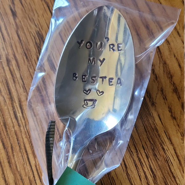 You're My Bestea Spoon: Hand Stamped Tea Lover Gift for Best Friend ...