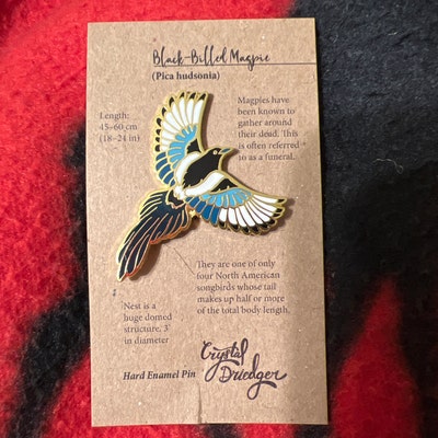 Magpie Hard Enamel Pin - Etsy