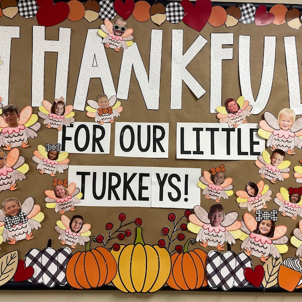 Thanksgiving Bulletin Board Kit & Student Activity - Etsy