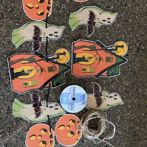 Retro Halloween Banner..vintage Look Halloween Decorations Ghost, Black ...
