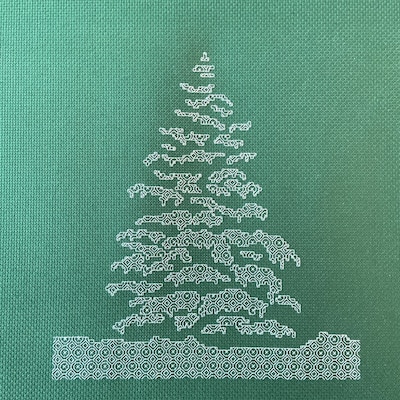 Sparkly Tree Christmas Blackwork PDF Blackwork. Blackwork - Etsy UK