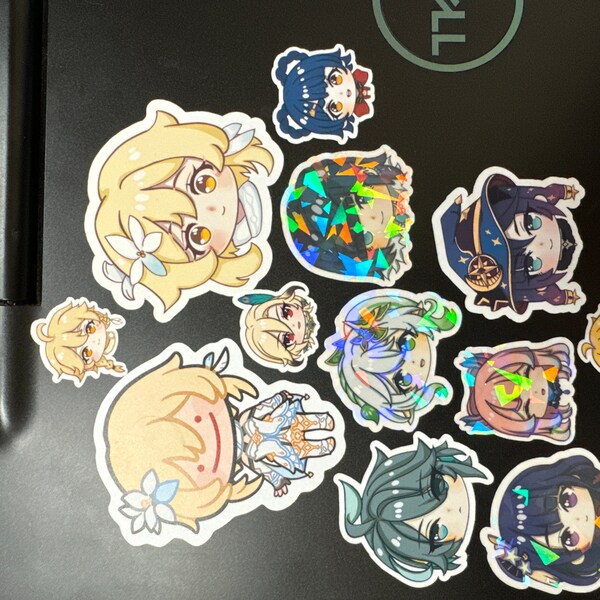 3 Twisted Wonderland Chibi Stickers Holographic Water Resistant Hand ...