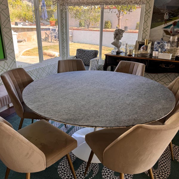 Large Round Pad/ Felt Table Cover/ Customizable Sizing - Etsy