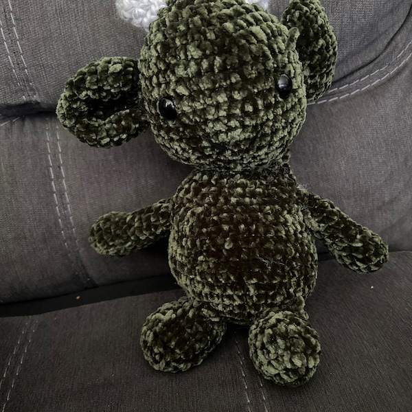 Moss the Sprite Snuggler Crochet Pattern With Fluffy Yarn Tips, Moss ...