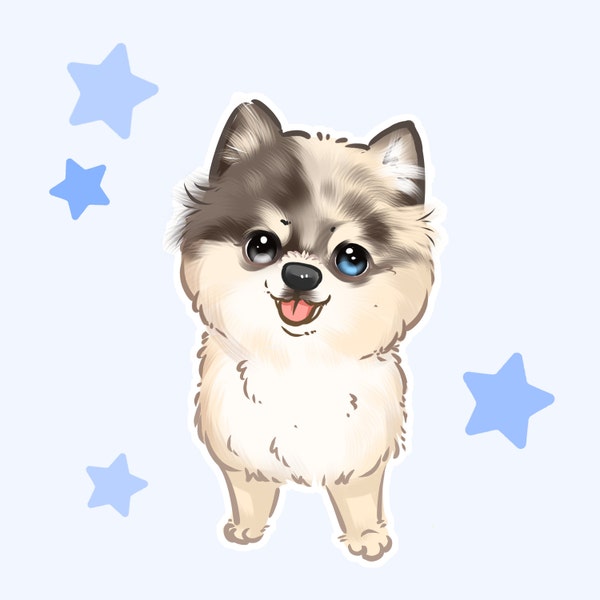 Custom Pet Portrait, Cute Chibi Cat Cartoon From Photo, Kawaii Anime ...