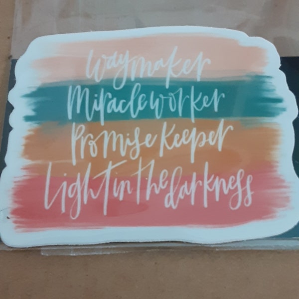Waymaker Sticker | Religious Christian Stickers | Faith Bible Journal ...