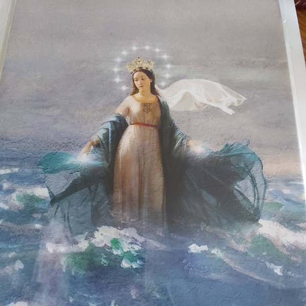 Our Lady Among the Flowers | Catholic Artwork | Virgin Mary | Virgin ...