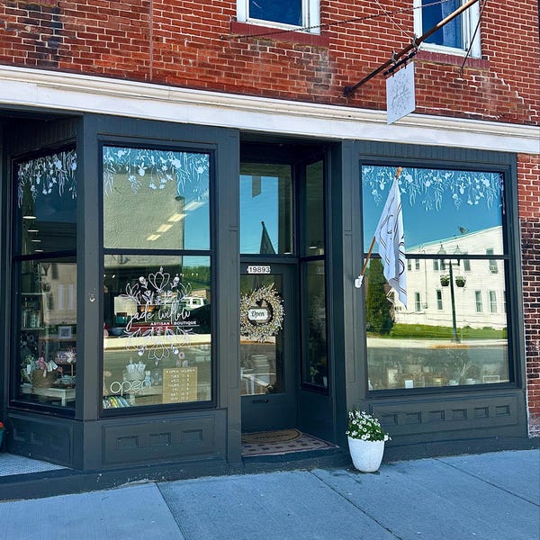 Pink Summer Flowers Shop Window Decal Border for Retail Storefront ...